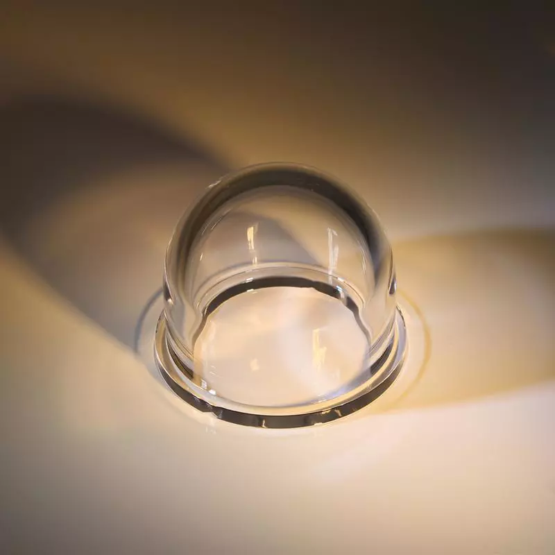 Quartz glass hyper hemispherical dome lens with flange - Home Quartz ...