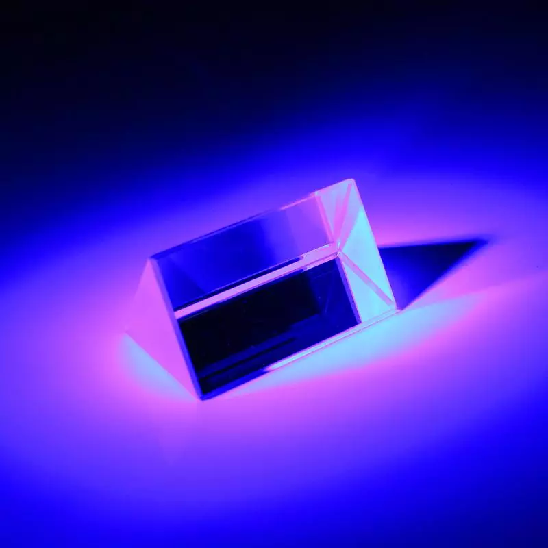 Acrylic Optical Glass Triangular Prism 30x30x30mm x 150mm | OptiTechno